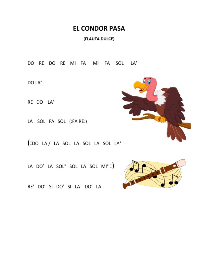 El Condor Pasa Flauta | PDF