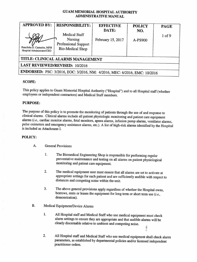 Clinical-Alarms-Management | PDF
