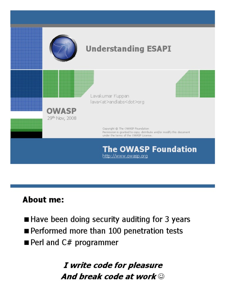 Understanding ESAPI | Download Free PDF | Password | Cryptography