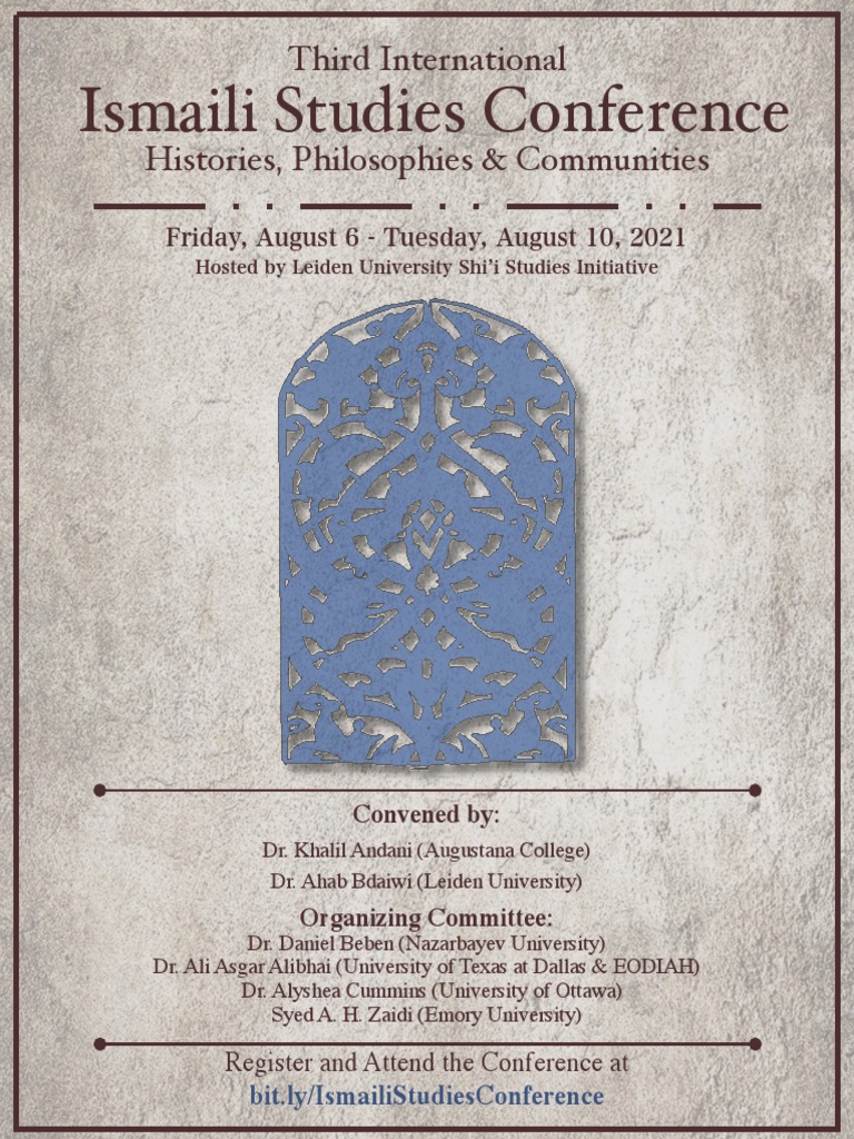 Isc 2021 Program | PDF | Isma'ilism | Islamic Philosophy