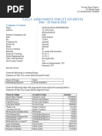 Tally Assignments for Practice | PDF | Banks | Money