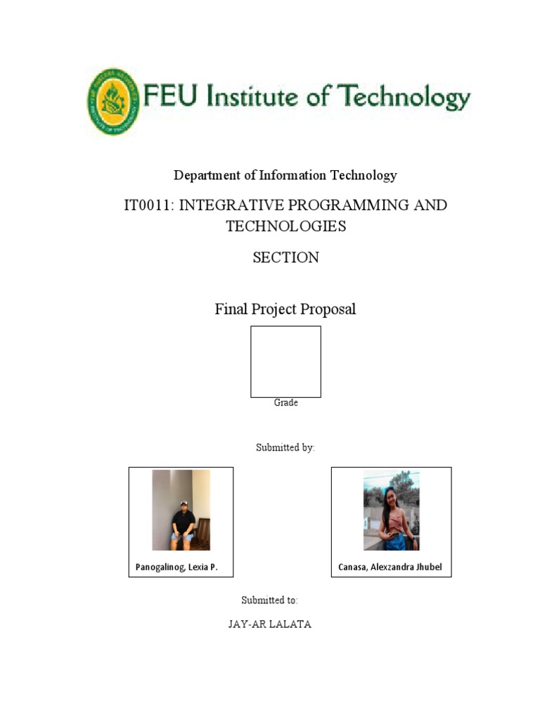 IT0011 Final Project Project Proposal | Download Free PDF | Libraries | Computing