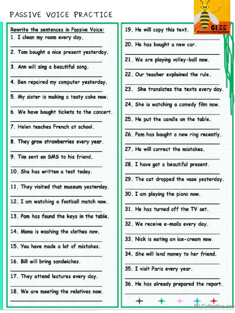 Passive Voice Practice Guide | PDF