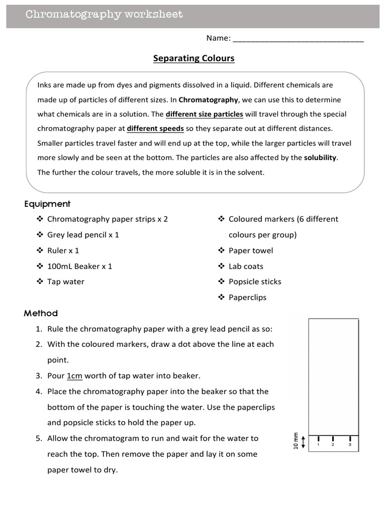 Chromatography Lab Guide | PDF | Chromatography | Solubility