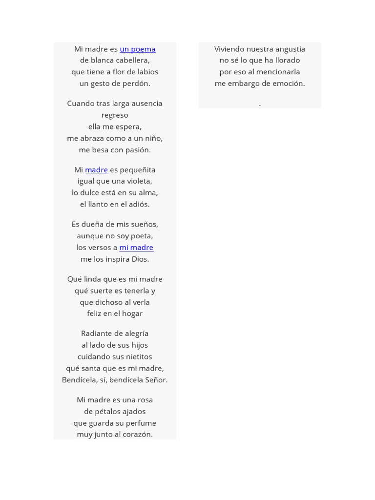 Poema A Mi Madre | PDF