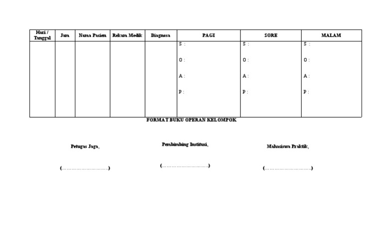 Format Buku Operan | PDF