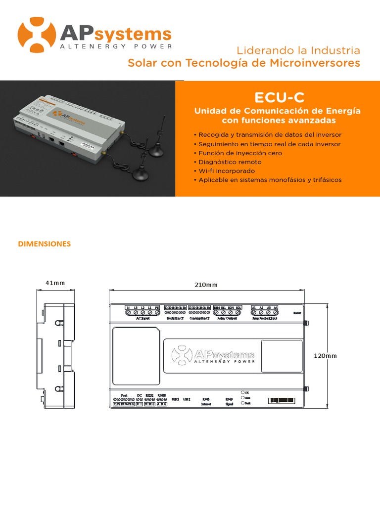 Ficha Técnica ECU-C APSystems | PDF | Ingeniería Informática | Informática