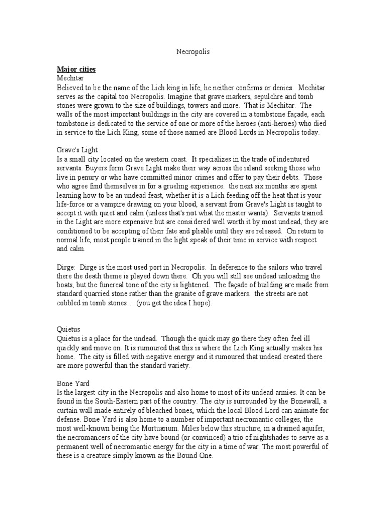 Necropolis | PDF | Vampires