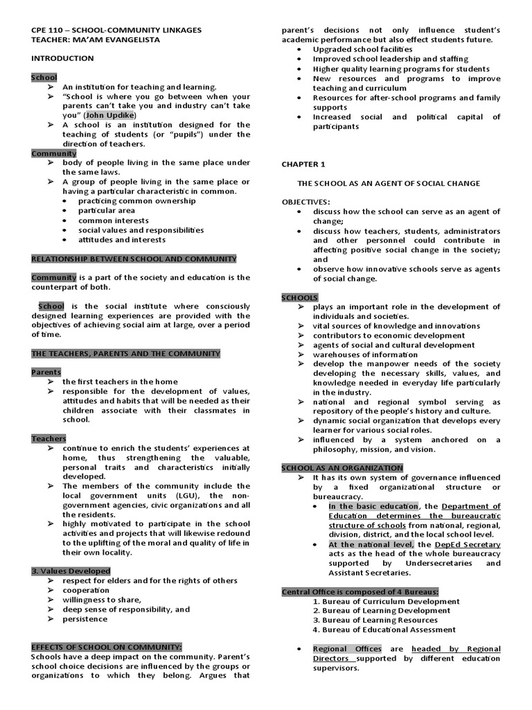 How Schools Serve as Agents of Social Change | PDF | Teachers | Leadership