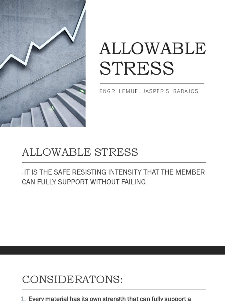 Allowable Stress | PDF | Stress (Mechanics) | Strength Of Materials