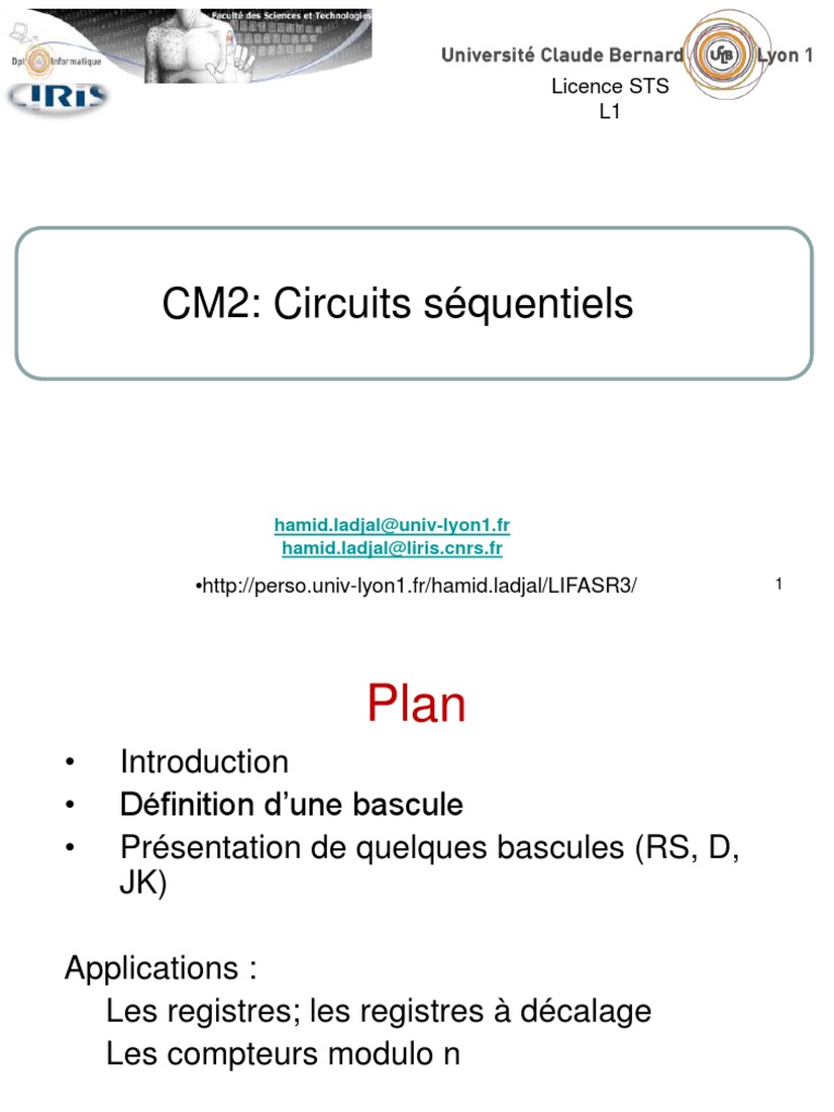 Circuits Séquentiels et Bascules | PDF | Technologie numérique | Informatique