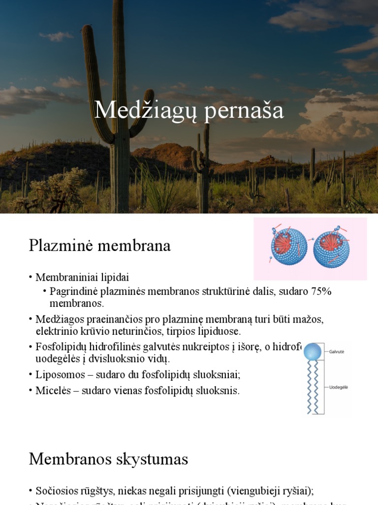 Biologija Medziagu Pernasa | PDF