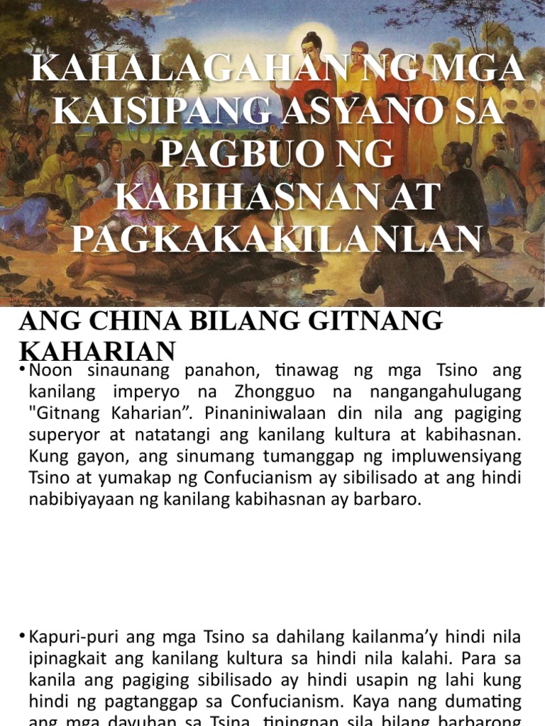 Kahalagahan NG Mga Kaisipang Asyano Sa Pagbuo NG | PDF