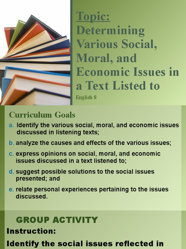 MODULE 3 - Determining Various Social, Moral, and Economic Issues in A ...