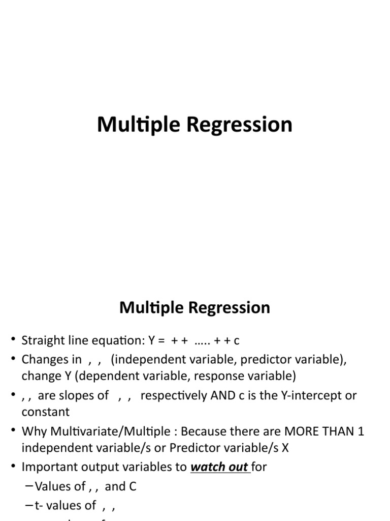 Multiple Regression | PDF | Coefficient Of Determination | Linear ... Multiple Regression | PDF | Coefficient Of Determination | Linear ...