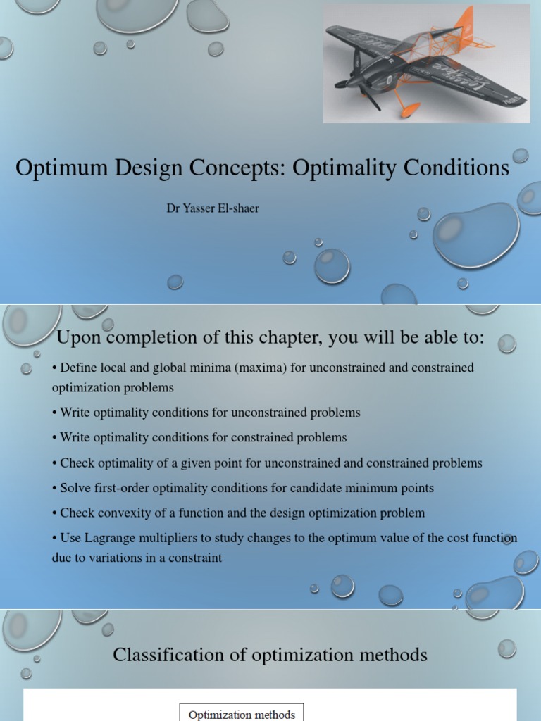 CH 4-Design Optimization-Optimum Design Concepts PDF | PDF ...