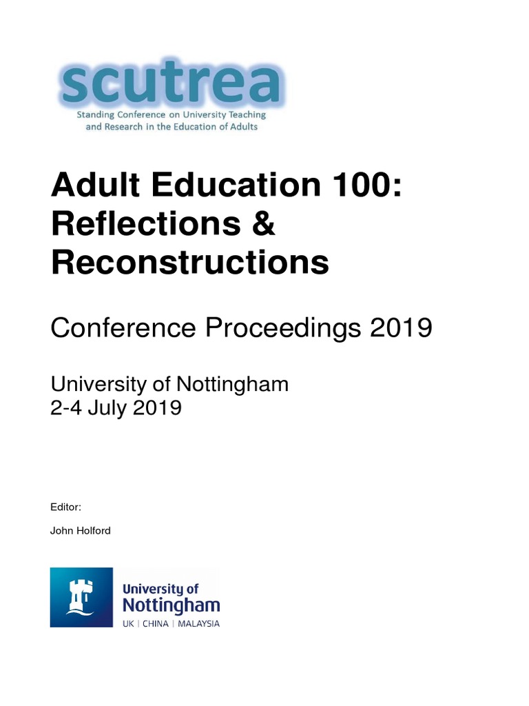 SCUTREA2019 Proceedings FINAL PDF | PDF