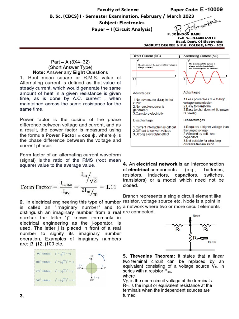 Electronics 1 | PDF | Electrical Network | Electrical Resistance And Conductance