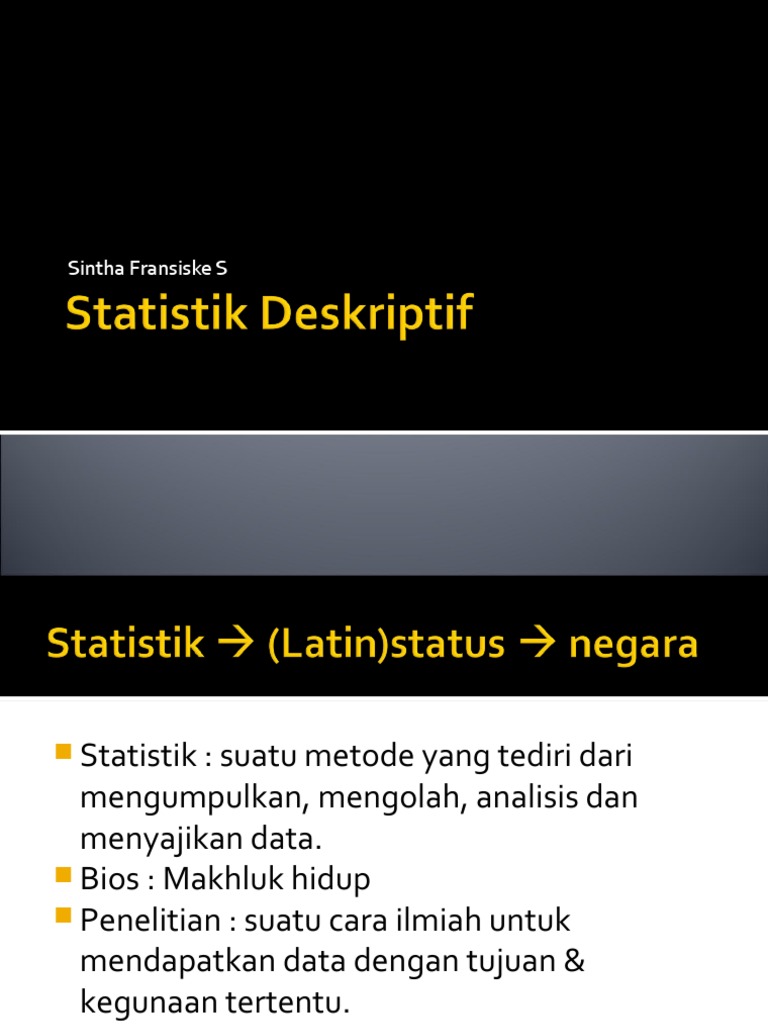 Statistik Deskriptif | PDF