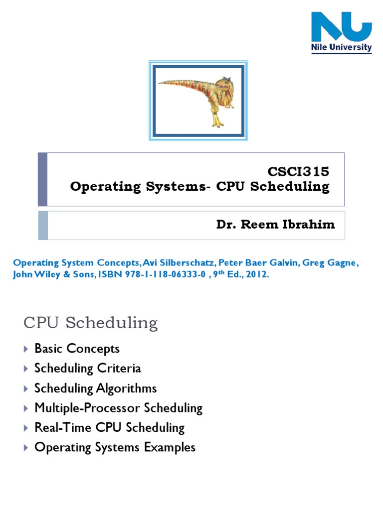 Operating Systems - Ch6 - Mod - Reem | PDF | Scheduling (Computing ...