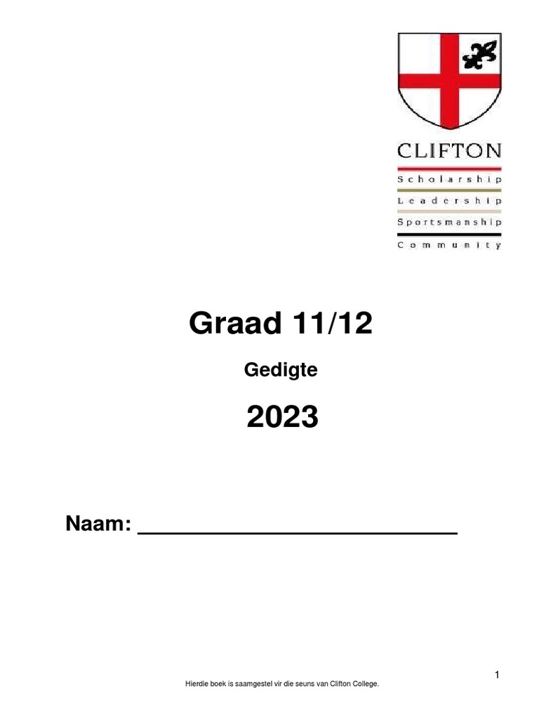 GR 11-12 Gedigte PDF | PDF