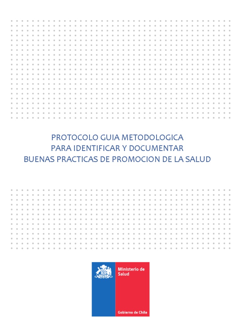 Protocolo de Guia Metodológica Buenas Practicas en PDS Chile | PDF | Evaluación | Calidad ...