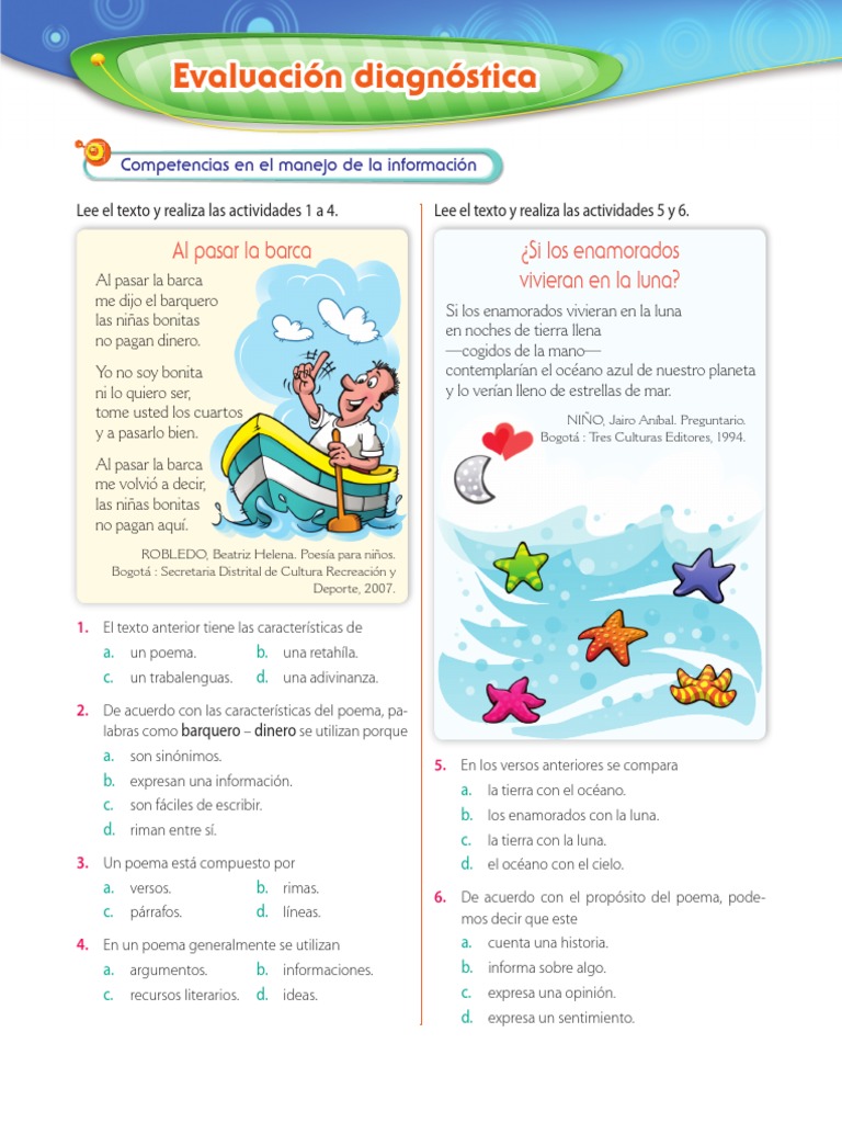 Prueba de Cuarto PDF | PDF | Poesía