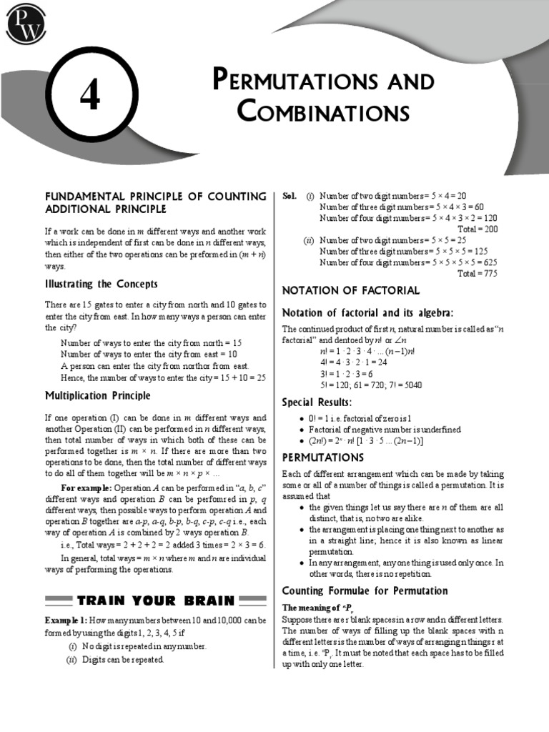6322df16478a6a00116751a7_##_Chapter 04 _ Permutation and Combination _ Module.pdf | PDF ...