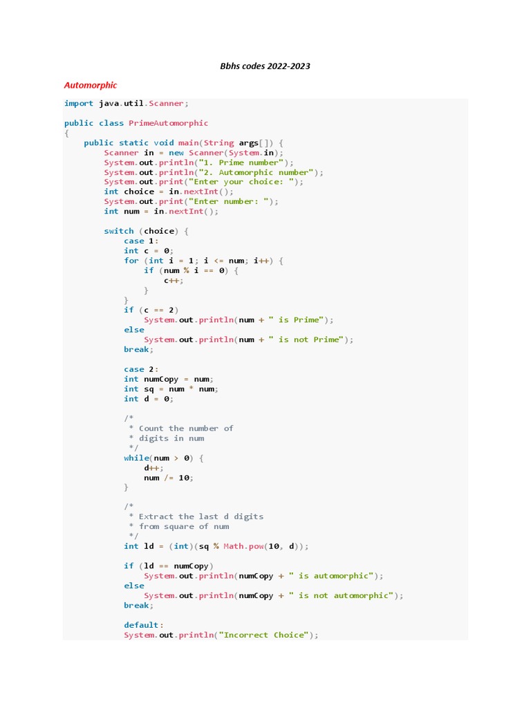 Computer Codes For Class IX | PDF | Software Development | Computing