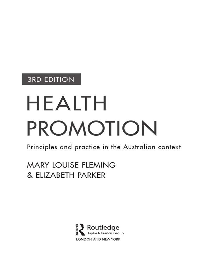 Health Promotion Australia | PDF | Health Promotion | Tobacco Smoking