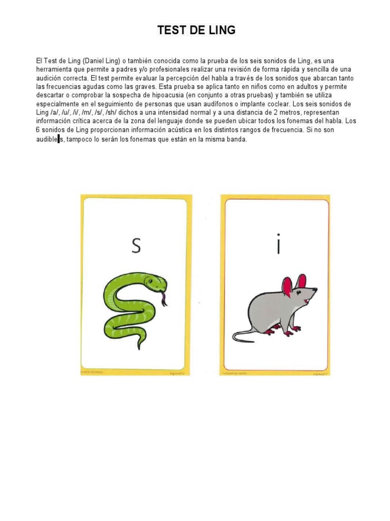 TEST DE LING Con Imagines y Explicaciones | PDF | Sonido | Ciencia ...