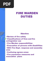 Monthly Fire Warden Checklist | PDF | Firefighting | Fires