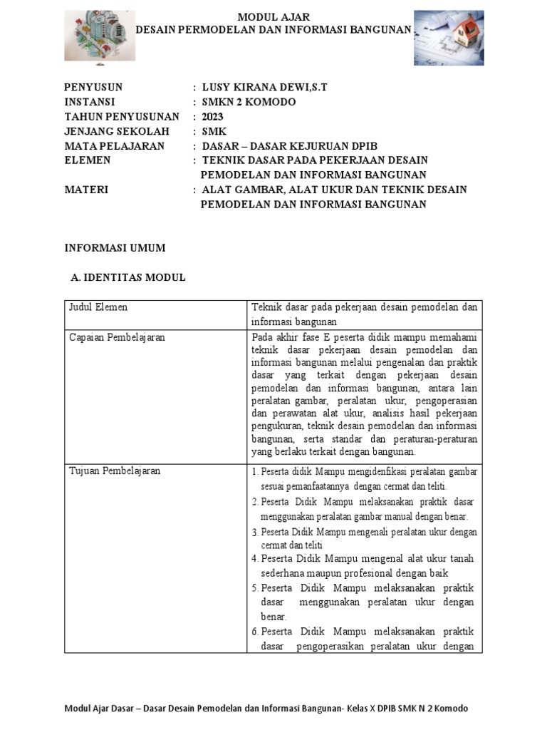 Modul Ajar Dasar Dasar Kejuruan Kelas X Dpib | PDF Modul Ajar Dasar Dasar Kejuruan Kelas X Dpib | PDF