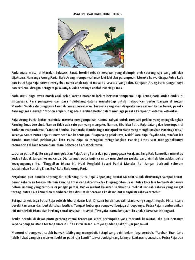 Asal Muasal Ikan Tuing Tuing | PDF