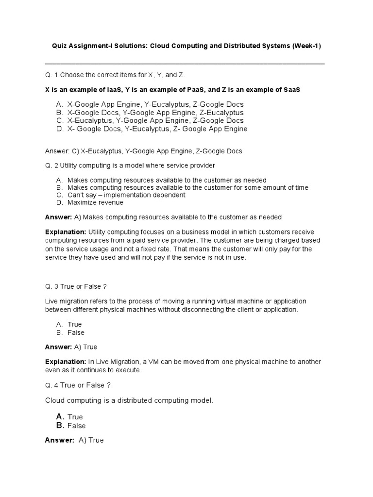 Week 1 Assignment 01 | PDF | Software As A Service | Virtualization Week 1 Assignment 01 | PDF | Software As A Service | Virtualization