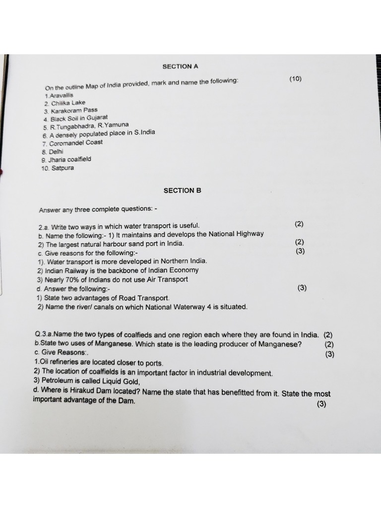 Geography Paper - Mock Exams PDF | PDF