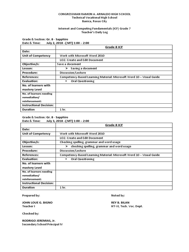 Q1 W5 Icf 8 DLL | PDF