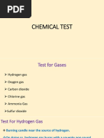 GCSE Chemistry - Test For Gases & Flame Tests | PDF