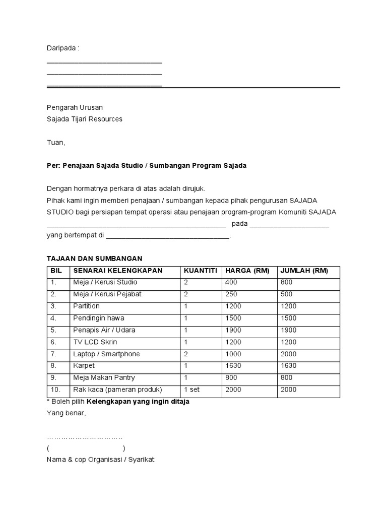 Penajaan Sajada Studio dan Program Komuniti | PDF | Griya & Taman