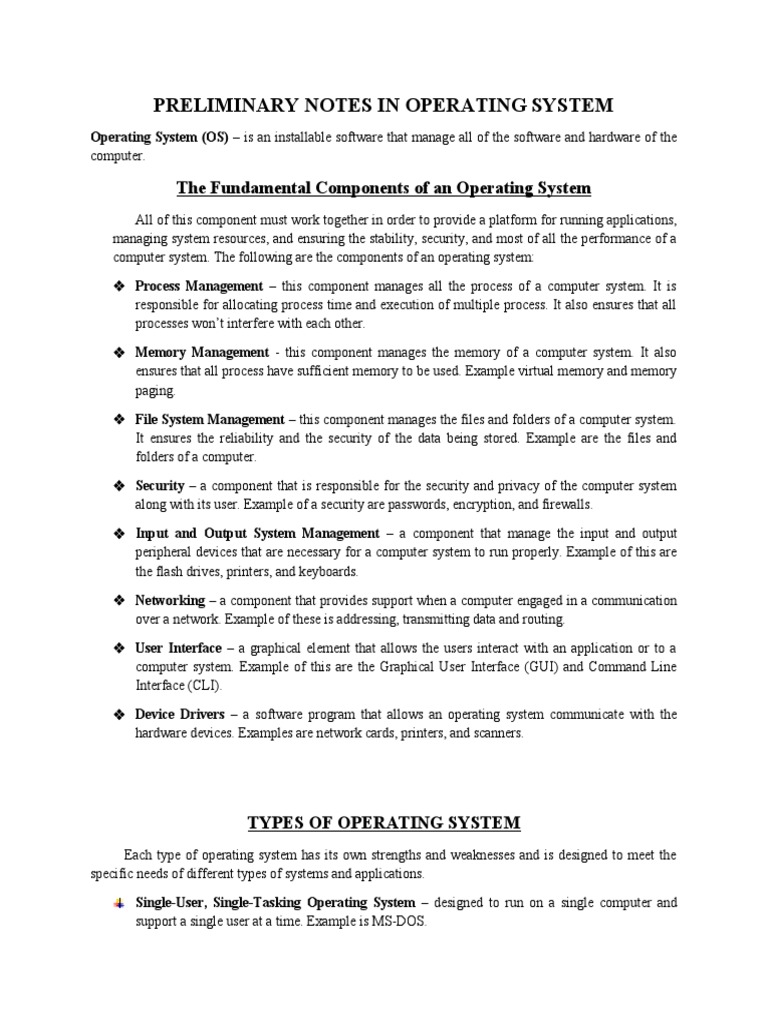 Ryan Os Summary | PDF | Operating System | Process (Computing)