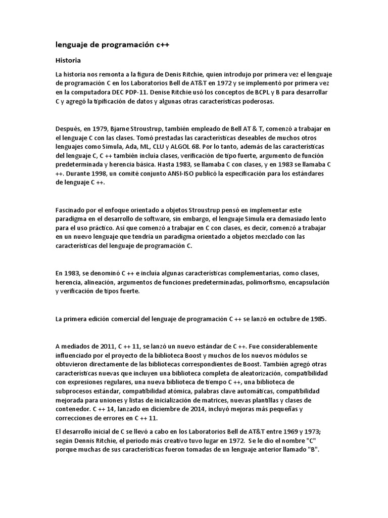 Lenguaje de Programación C | PDF | Lenguaje de programación | Entorno ...