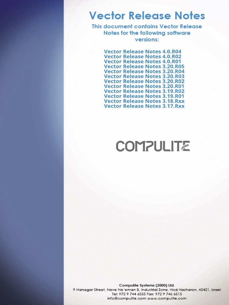 Vector Release Notes | PDF | Command Line Interface | License