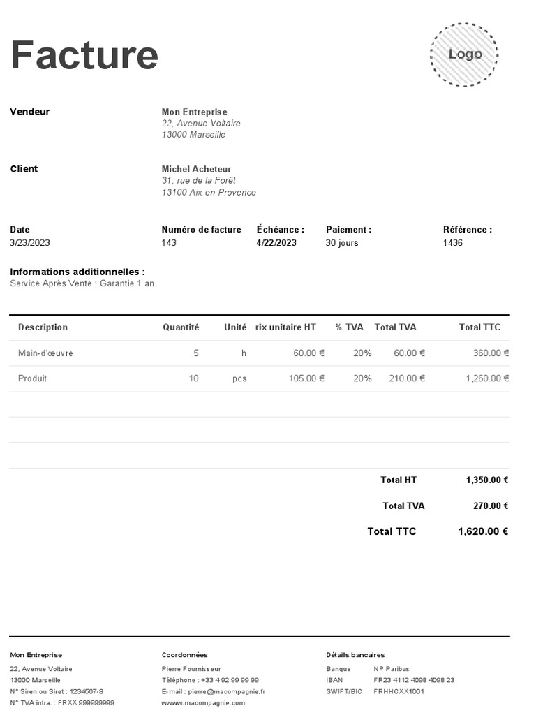 Modele de Facture Word | PDF