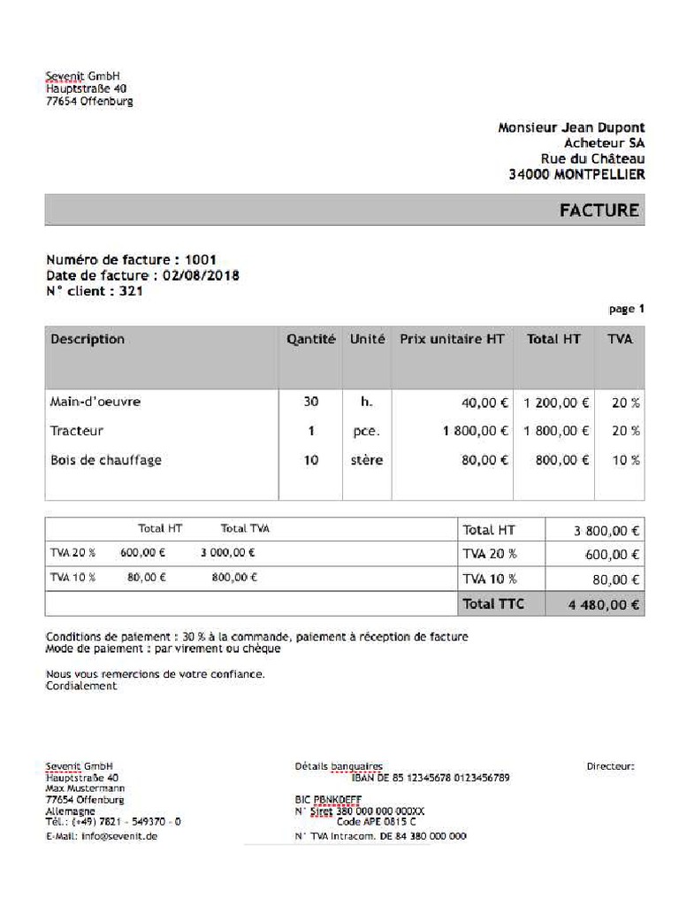 Modele Facture Gratuit Sevdesk PDF | PDF