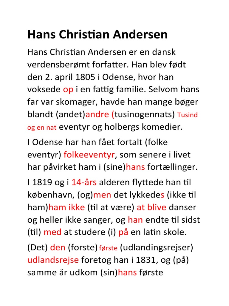 Hans Christian Andersen | PDF