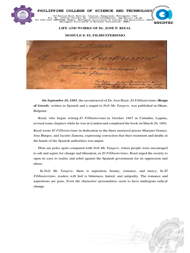 El Filibusterismo: Summary and Analysis | PDF | Social Science | History