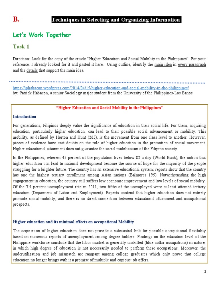 Eng 120 2 Activities | PDF | Labour Economics | Unemployment