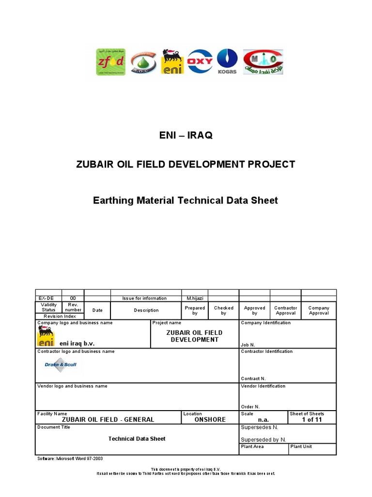 Eni - Iraq Zubair Oil Field Development Project | PDF | Information Science | Software