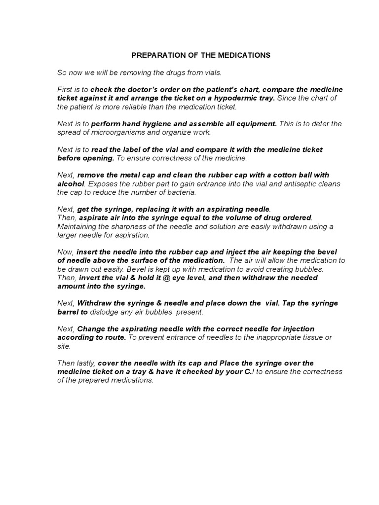 Parenteral Medication Script | PDF | Injection (Medicine) | Medicine