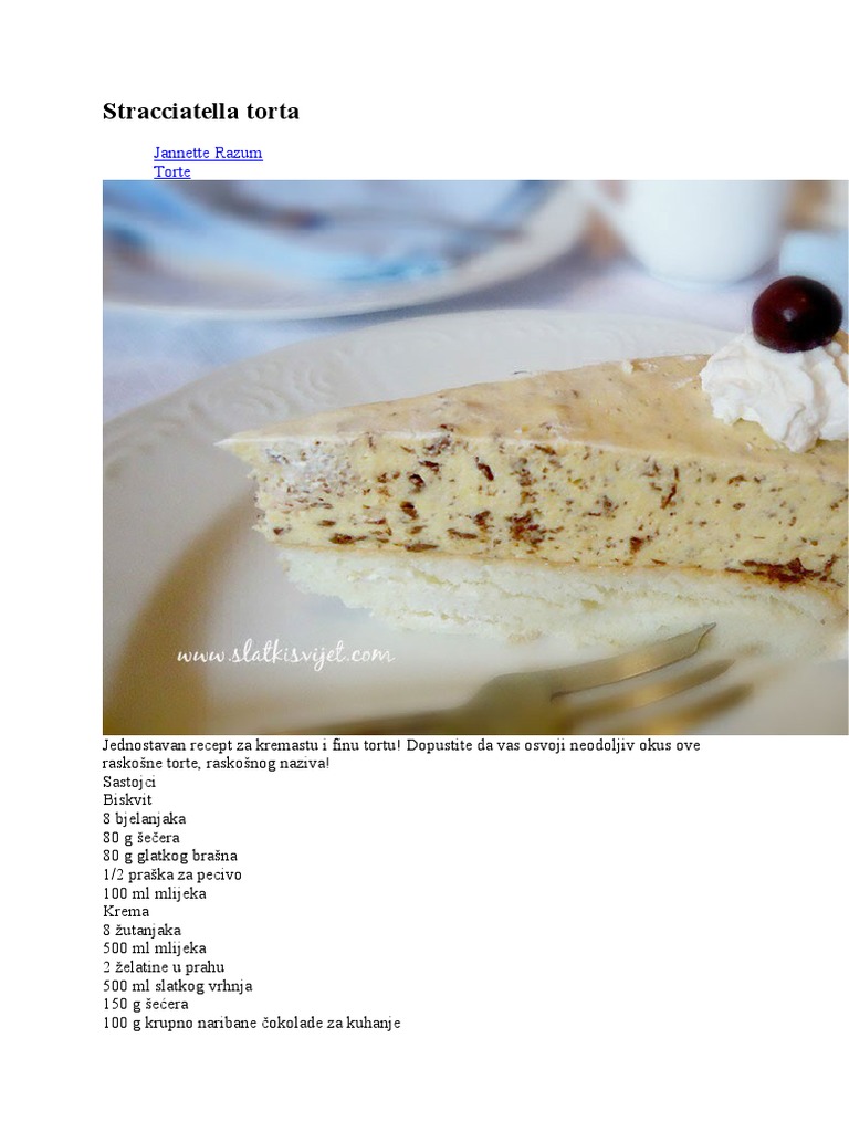 Stracciatella Torta | PDF